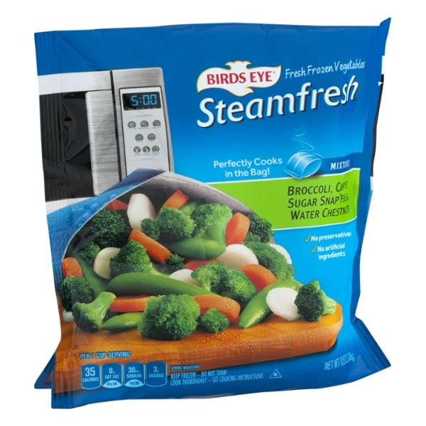 Birds Eye Steamfresh Mixtures Broccoli Carrots Sugar Snap Peas And Water Chestnuts Hy Vee