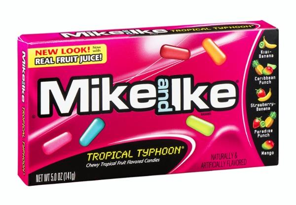 Mike and Ike Chewy Tropical Fruit Flavored Candies Tropical Typhoon ...